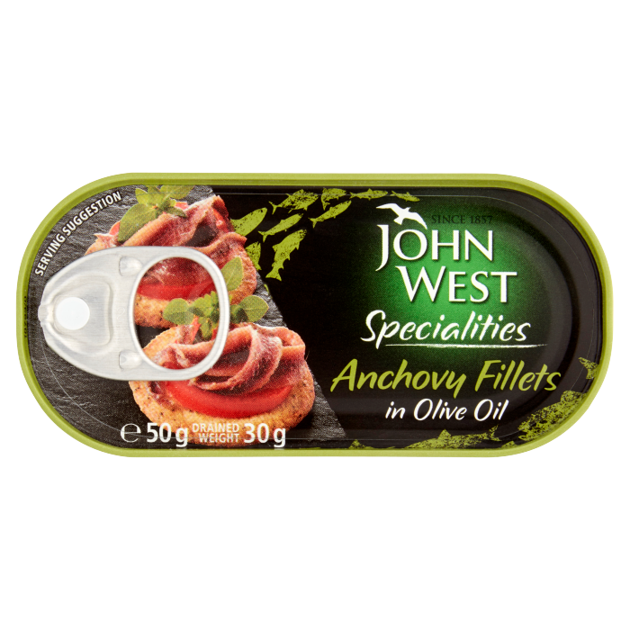 Anchovy Fillets In Olive Oil 50G – John West Ireland