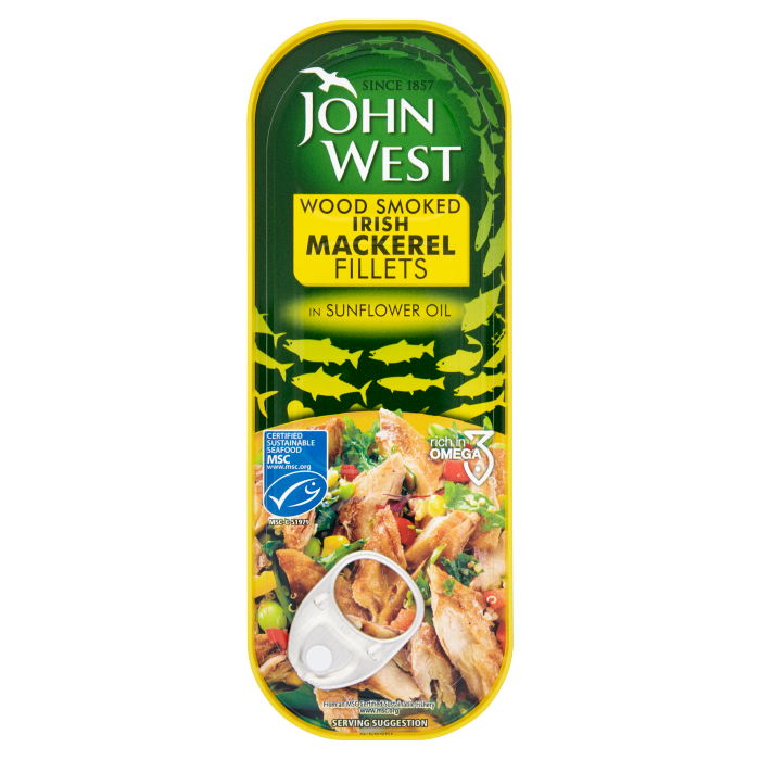 Wood Smoked Irish Mackerel Fillets In Sunflower Oil – John West Ireland